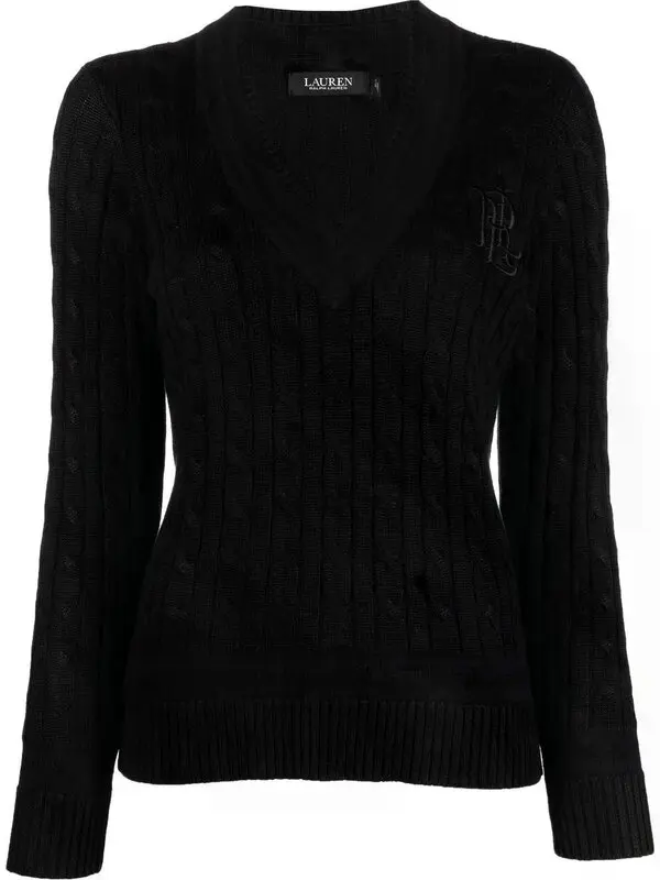 Ralph Lauren Cable-knit Cricket Jumper - Black