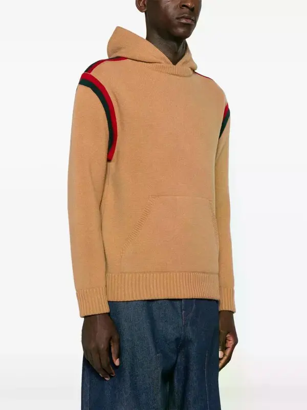 Gucci Web-stripe Wool Hoodie