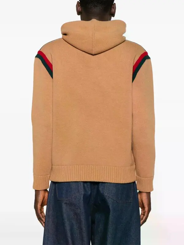 Gucci Web-stripe Wool Hoodie