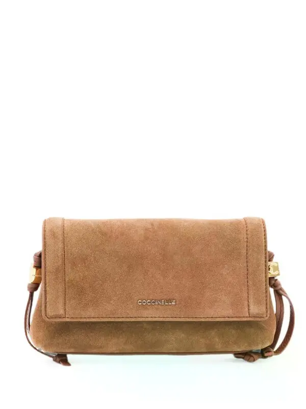 COCCINELLE Mini Thess Suede Leather Shoulder Bag - Brown