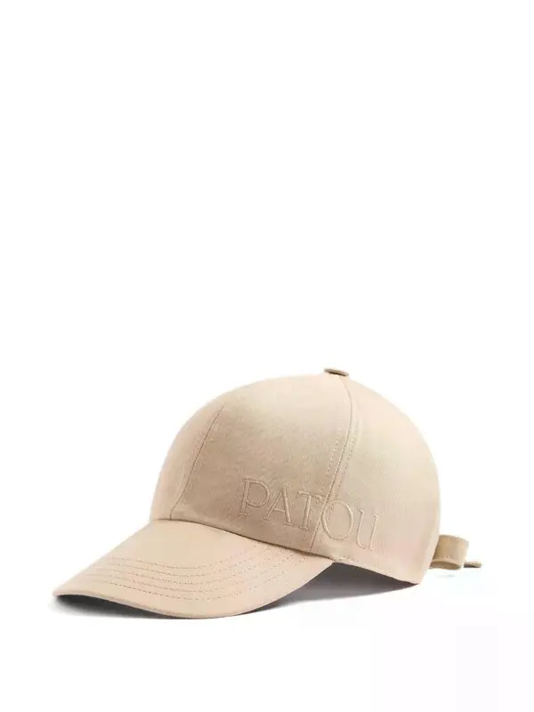 PATOU Knot Embroidered-logo Cap - Neutrals