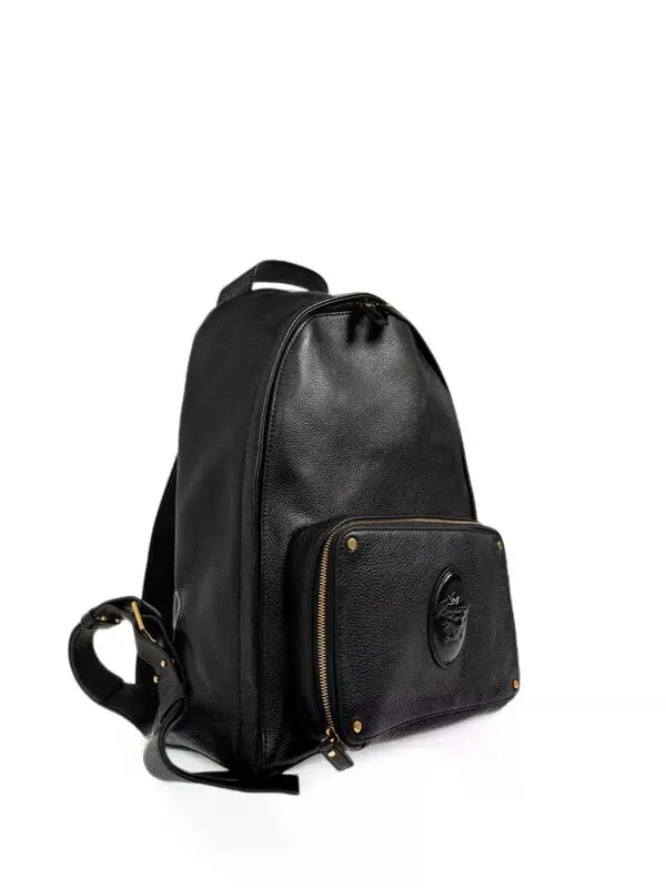 Versace Lou Leather Backpack - Black