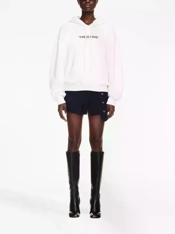 Off-White Slogan-print Drawstring Hoodie