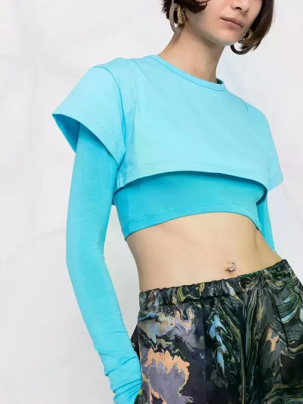 Jacquemus Le Double T-shirt Layered Top - Blue