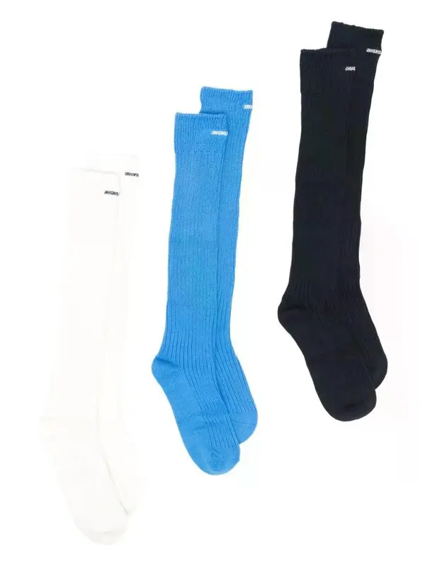 SHUSHU/TONG Ribbed Socks - Black