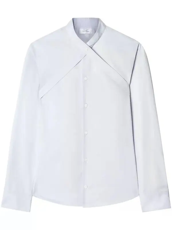 Off-White Crossover-strap Cotton Shirt - Blue