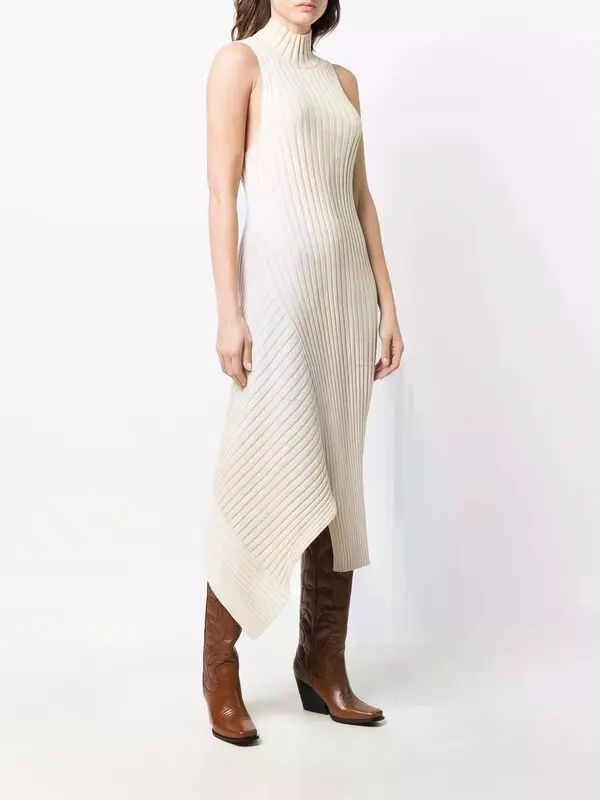 Stella McCartney Asymmetric Knitted Sleeveless Dress