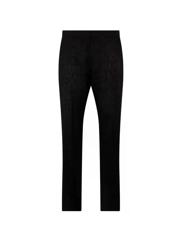 Roberto Cavalli Leopard-jacquard Tailored Trousers