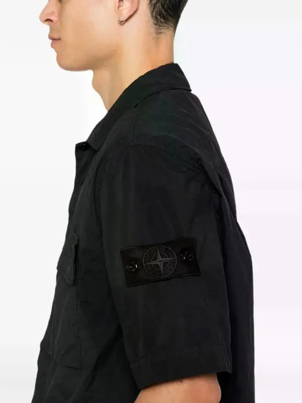 Stone Island Logo-patch Short-sleeve Shirt