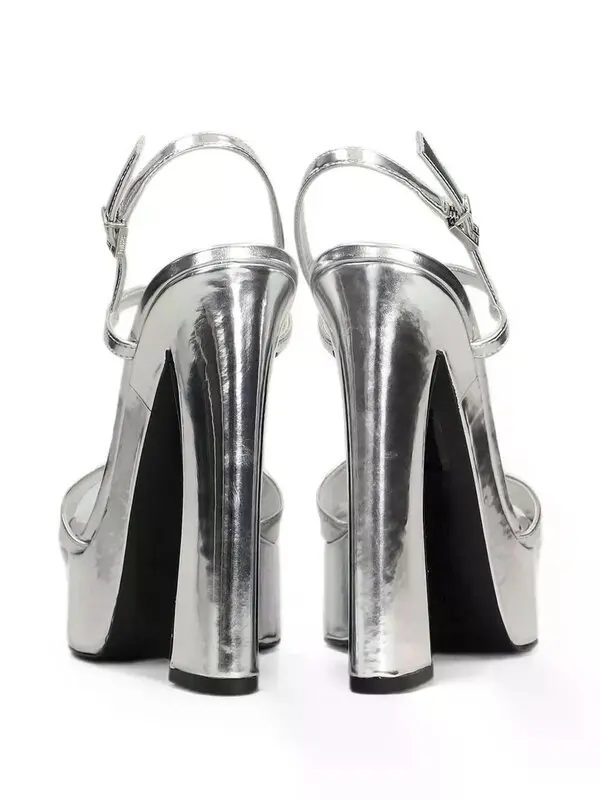 Schutz Metallic-effect Platform Sandals