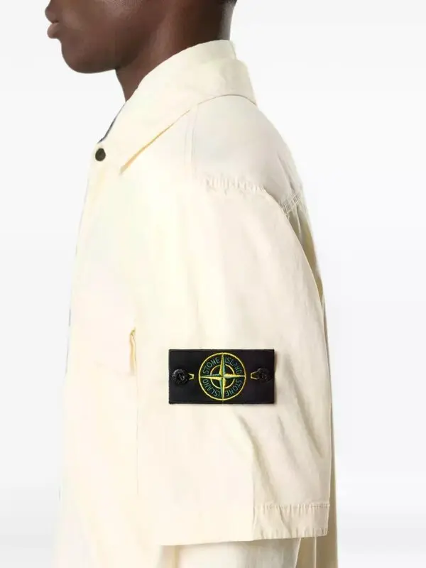 Stone Island Logo-patch Zip-up Shirt