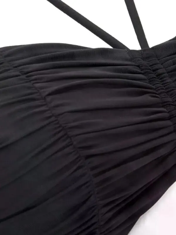 MAISON ANAMI Ruched Tie-strap Bikini Top