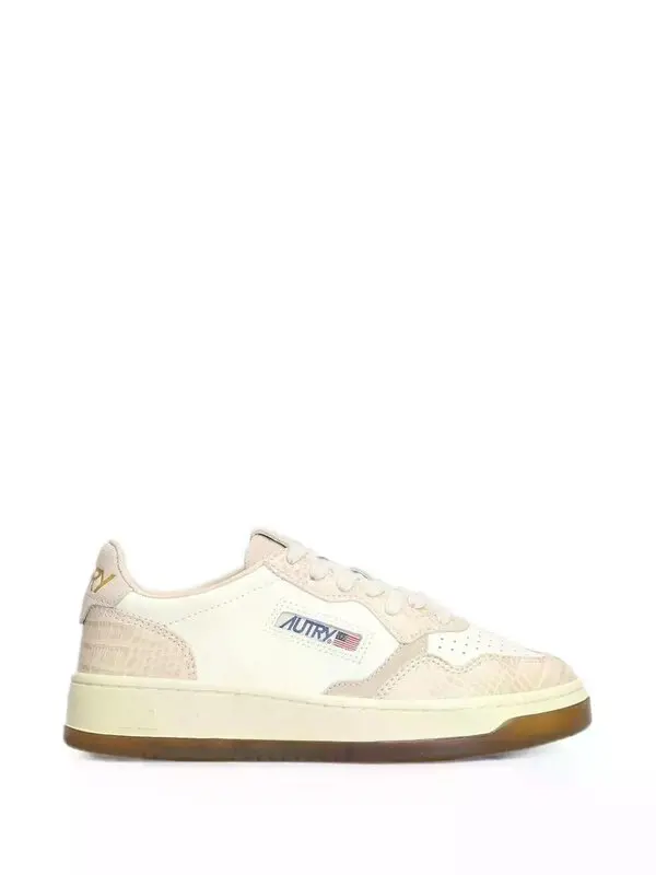 AUTRY Medalist Crocodile-effect Sneakers - Neutrals