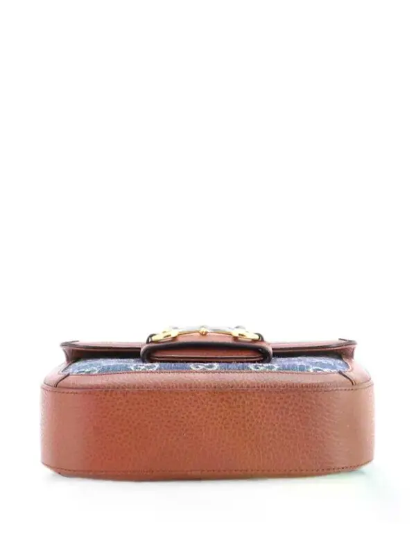 Gucci Horsebit 1955 Gg Denim Mini Shoulder Bag