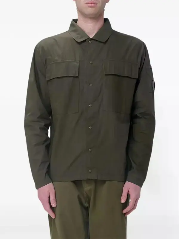 C.P. COMPANY Lens-detail Ripstop Overshirt - Green