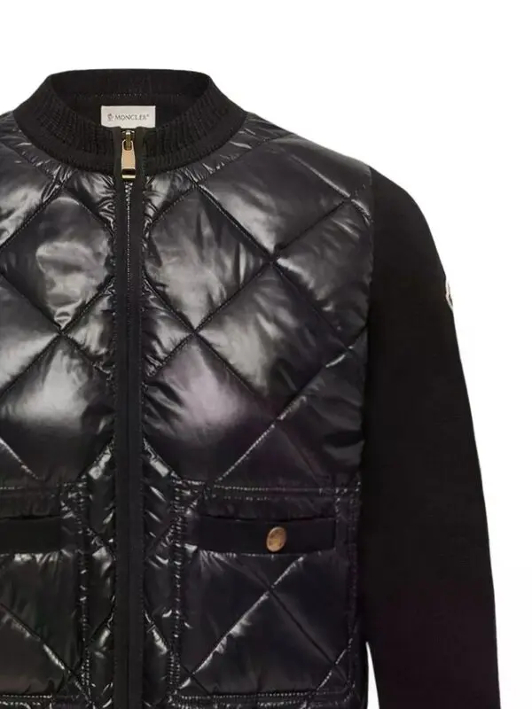 Moncler Quilted Panelled Jacket - Black