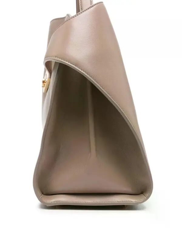 FERRAGAMO Hug Leather Shoulder Bag - Neutrals