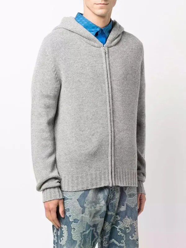 Palm Angels Intarsia-logo Zip-up Hoodie