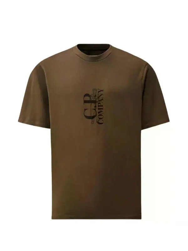 C.P. COMPANY Logo-print T-shirt - Brown