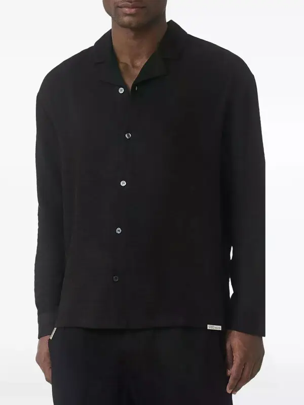 MAUVAIS Camp-collar Long-sleeve Shirt