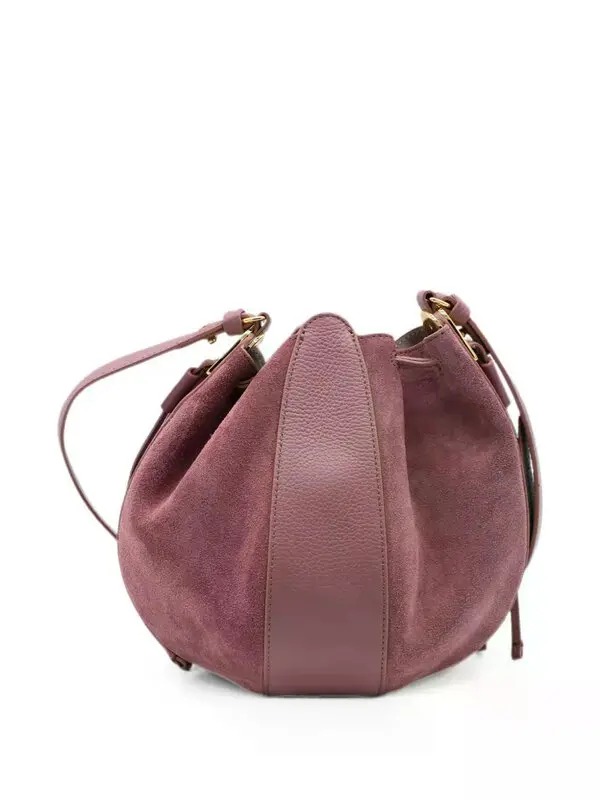 COCCINELLE Suede Panelled Leather Shoulder Bag