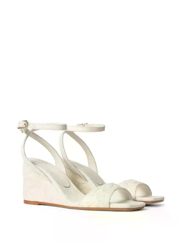 CastaÑer Brunella Floral Jacquard Wedge Sandals