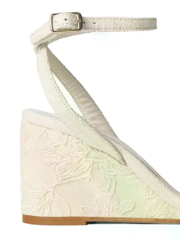 CastaÑer Brunella Floral Jacquard Wedge Sandals