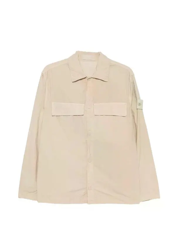Stone Island Logo-patch Pocket Shirt - Neutrals