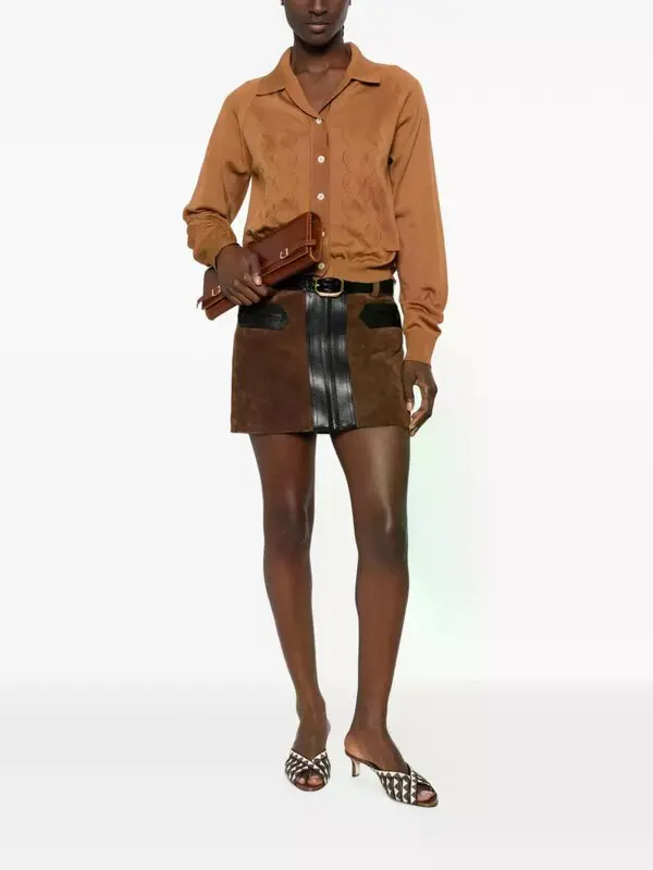 Marni Logo-embroidered Pointelle-knit Cardigan