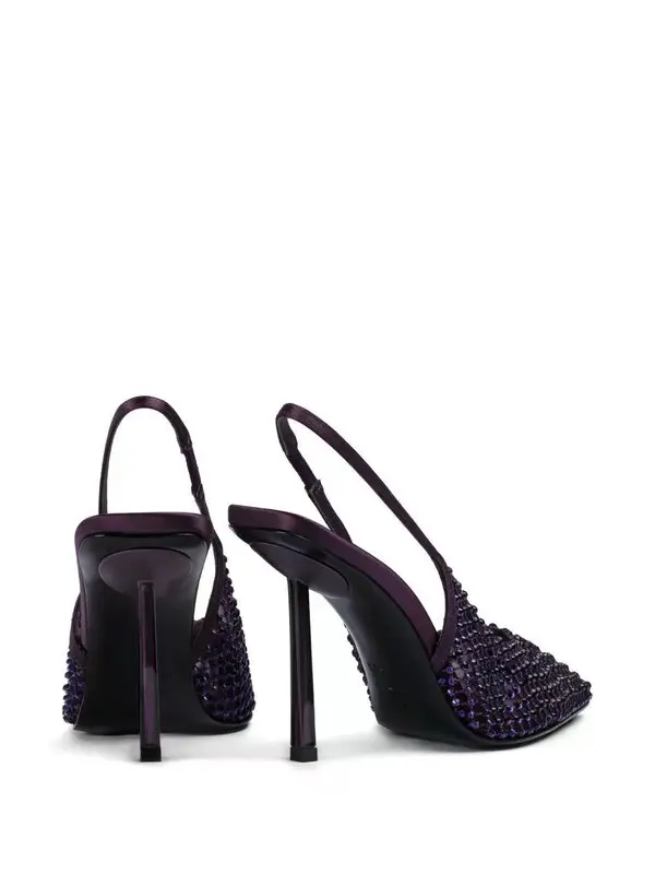 LE SILLA Gilda Crystal-embellished Slingback Pumps