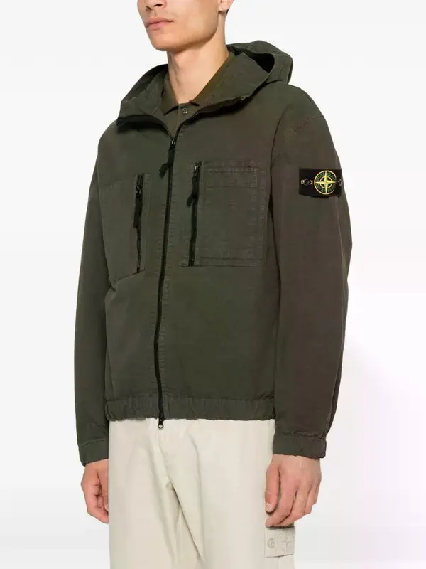 Stone Island Logo-patch Hooded Jacket