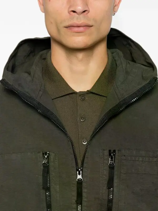 Stone Island Logo-patch Hooded Jacket