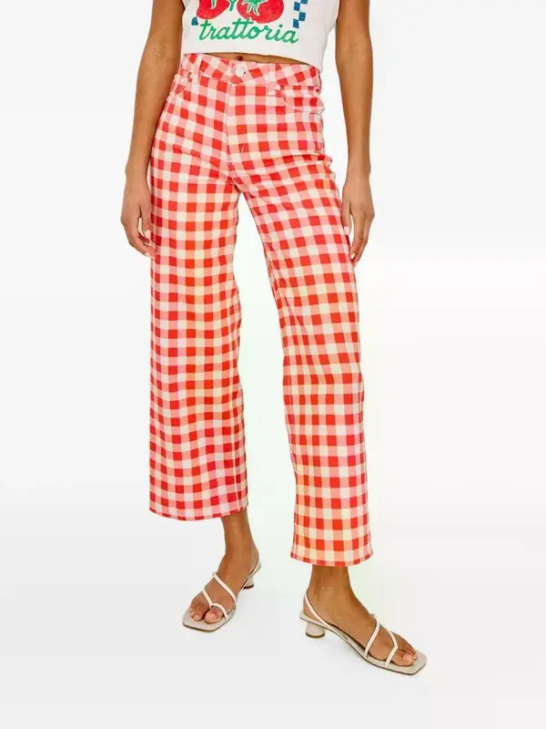 Rails Xgiadzy Getty Cropped Gingham Trousers - Red