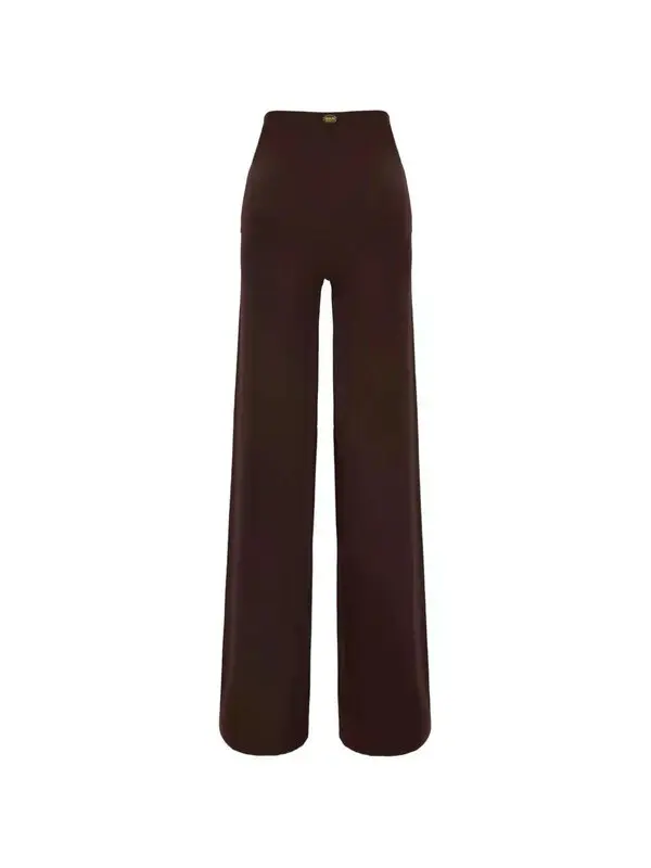 MAISON ANAMI Logo Plaque Wide-leg Trousers