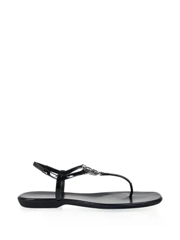 Gucci Interlocking G Thong Sandals - Black