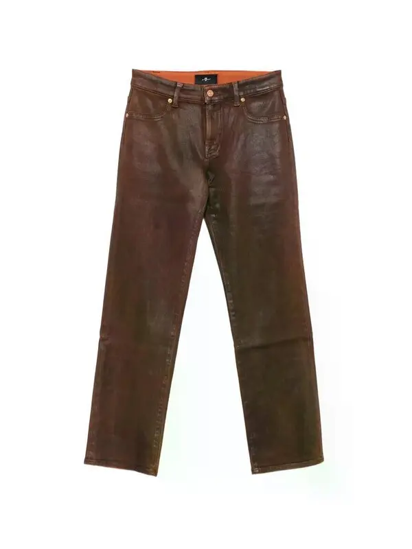 7 For All Mankind Calie Straight-leg Jeans - Brown