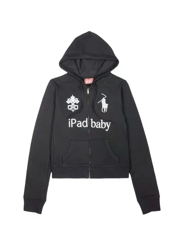 PRAYING Logo-print Zip-up Hoodie