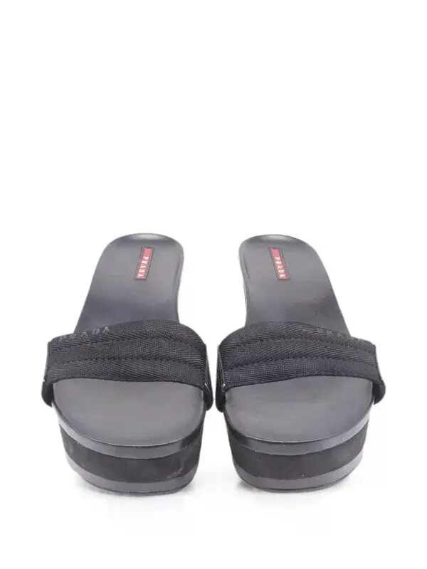Prada Slip-on Wedge Sandals