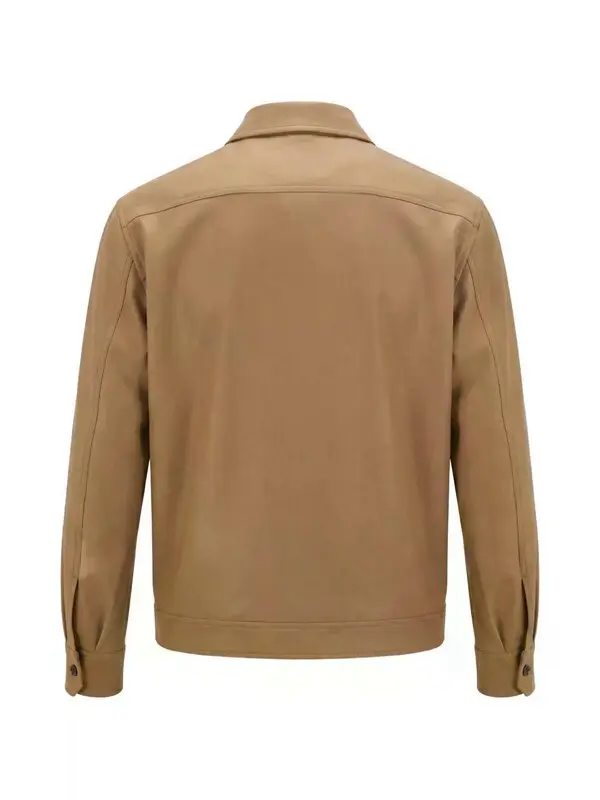 LARDINI Button-down Wool Shirt Jacket