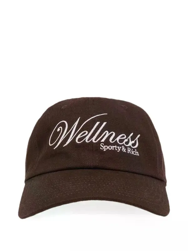 SPORTY & RICH Soho Embroidered Baseball Cap - Brown