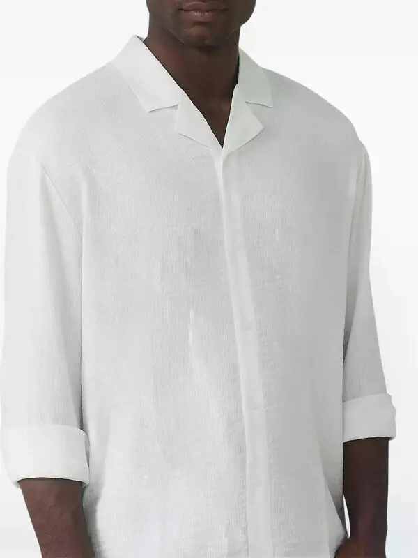 MAUVAIS Crinkled Camp-collar Shirt