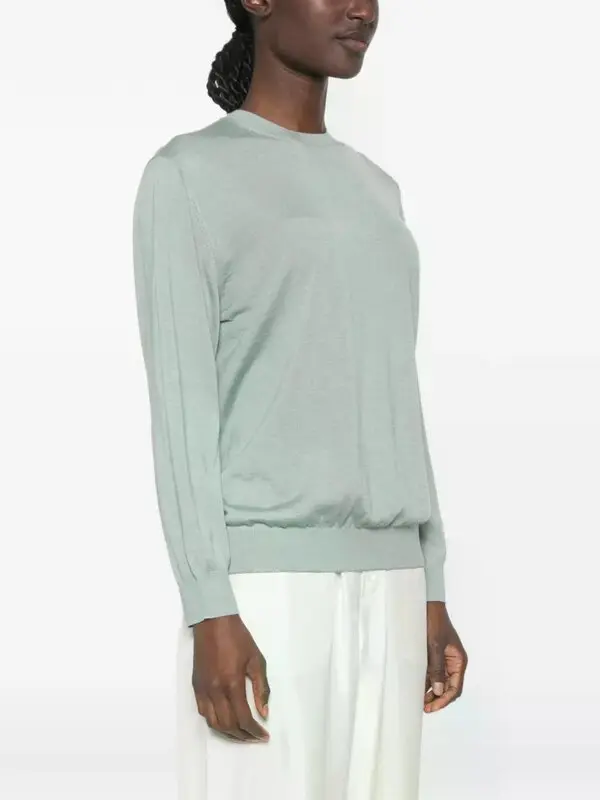 Fabiana Filippi Fine Knit Crew Neck Jumper - Green