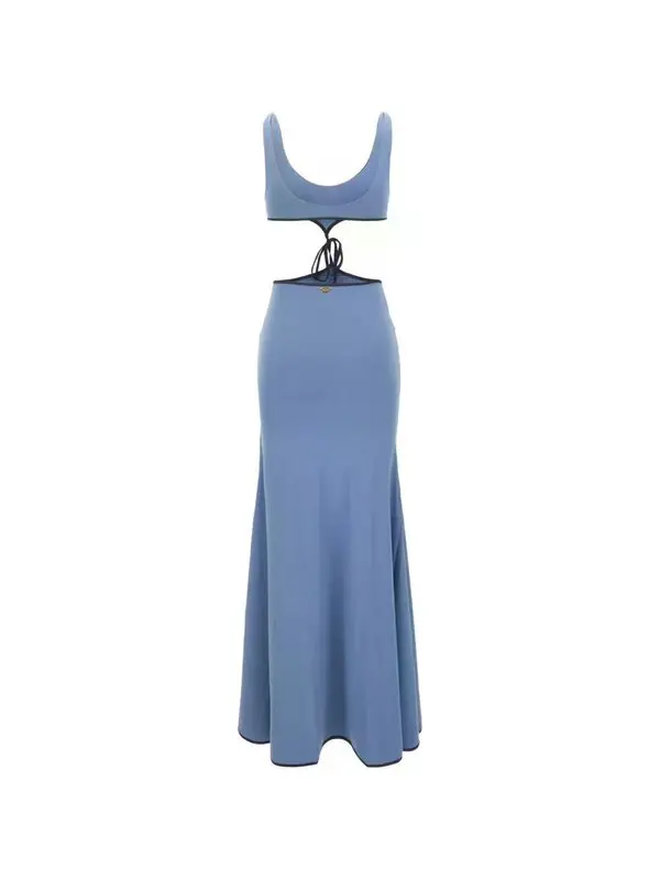 MAISON ANAMI Cut-out Side-slit Maxi Dress