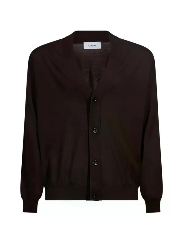 LARDINI V-neck Cardigan - Brown