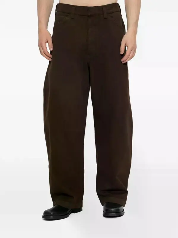 LEMAIRE Oversized Workwear Pants In Garment-dyed Broken Twill