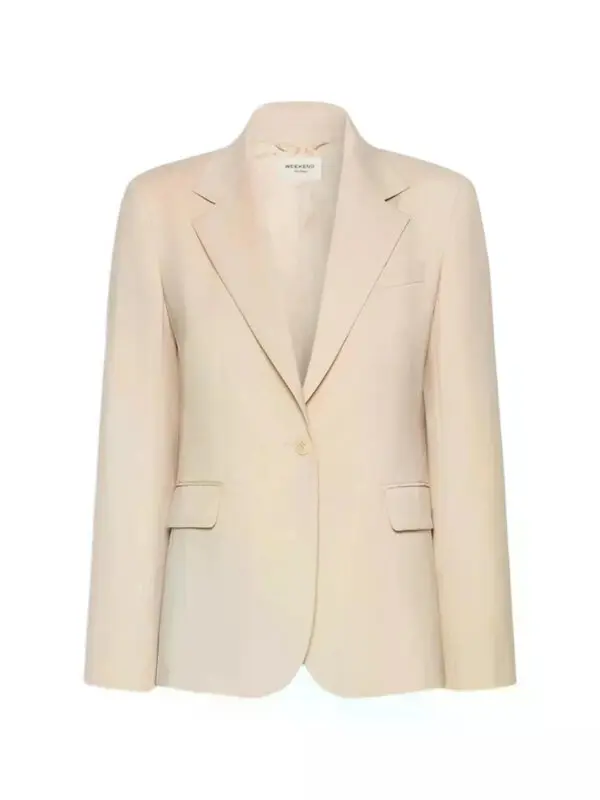 Max Mara Wkdlamine Single-breasted Peaked-lapel Jacket - Neutrals