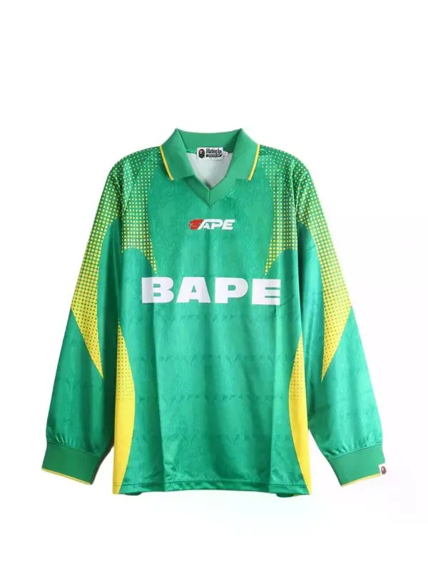 A BATHING APE Logo-print Long-sleeve T-shirt - Green