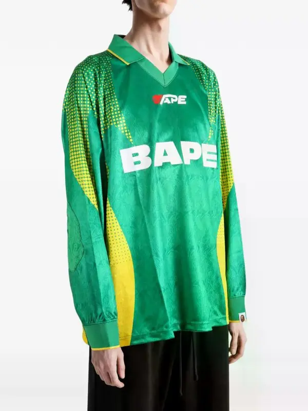 A BATHING APE Logo Print Long-sleeve T-shirt