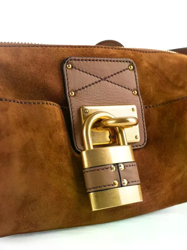 Chloé Paddington Suede Shoulder Bag - Brown