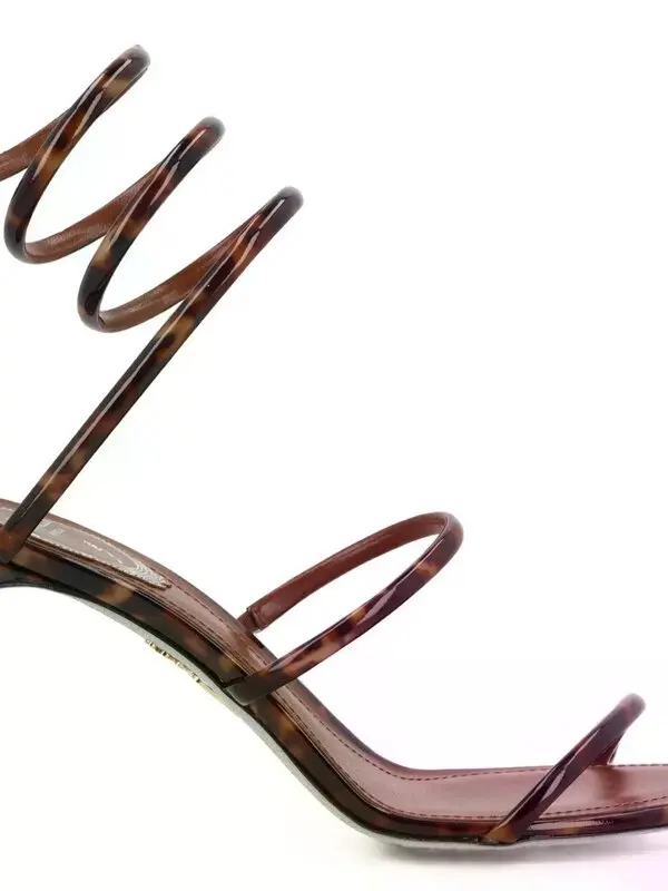 Rene Caovilla Cleo Tortoiseshell-effect Sandals - Brown